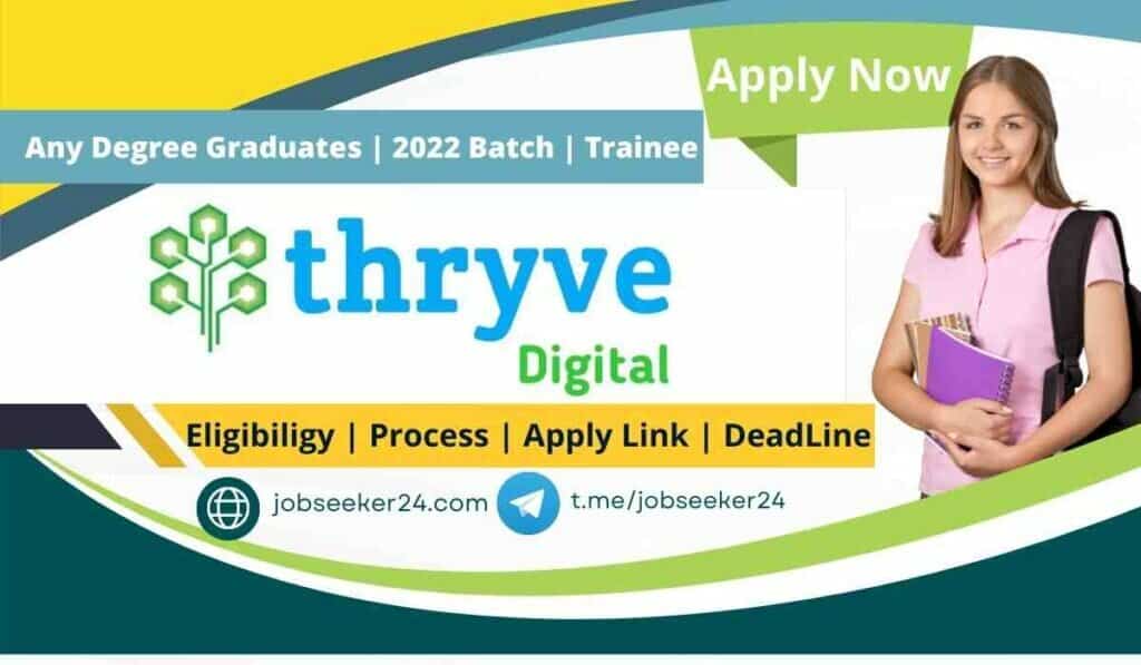 Thryve Digital Off Campus Drive For 2022 Graduates | BE/BTech Any ...
